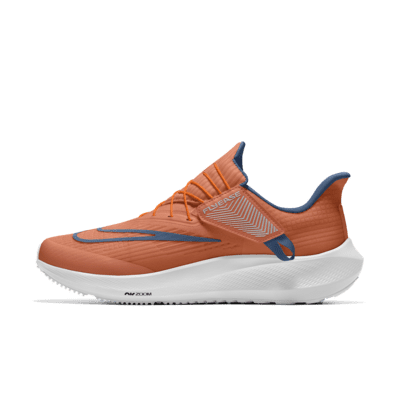 Nike Air Zoom Pegasus FlyEase By You Custom Men's Easy On/Off Road Running Shoes - Orange Nike Air Zoom Pegasus FlyEase By You Custom Men's Easy On/Off Road Running Shoes - Orange