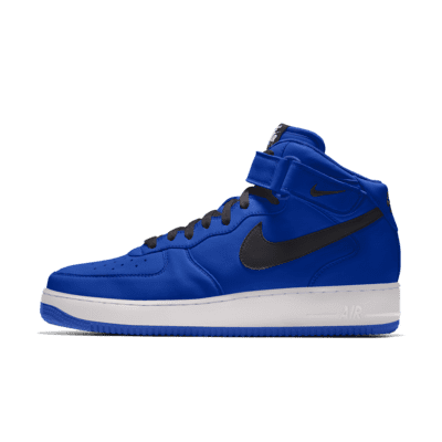 Nike Air Force 1 Mid By You Custom Men's Shoes - Blue