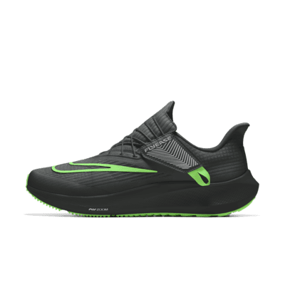 Nike Air Zoom Pegasus FlyEase By You Custom Women's Easy On/Off Road Running Shoes - Black Nike Air Zoom Pegasus FlyEase By You Custom Women's Easy On/Off Road Running Shoes - Black