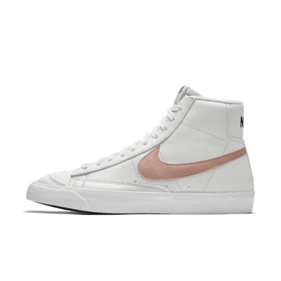 Nike Blazer Mid By You Custom Women's Shoes - White Nike Blazer Mid By You Custom Women's Shoes - White