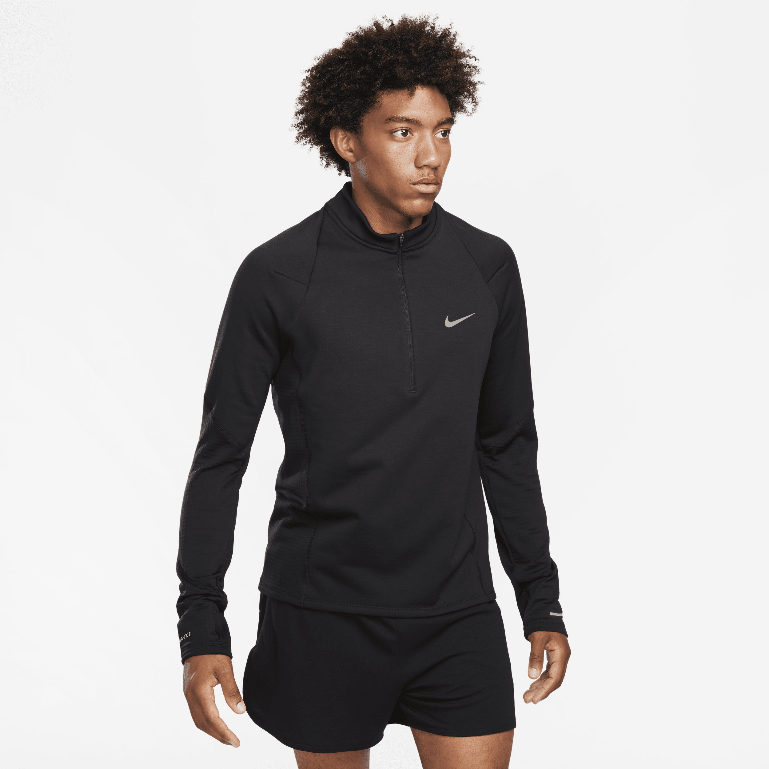 Nike Men's Element Repel Therma-fit 1/2-zip Running Top In Black | ModeSens