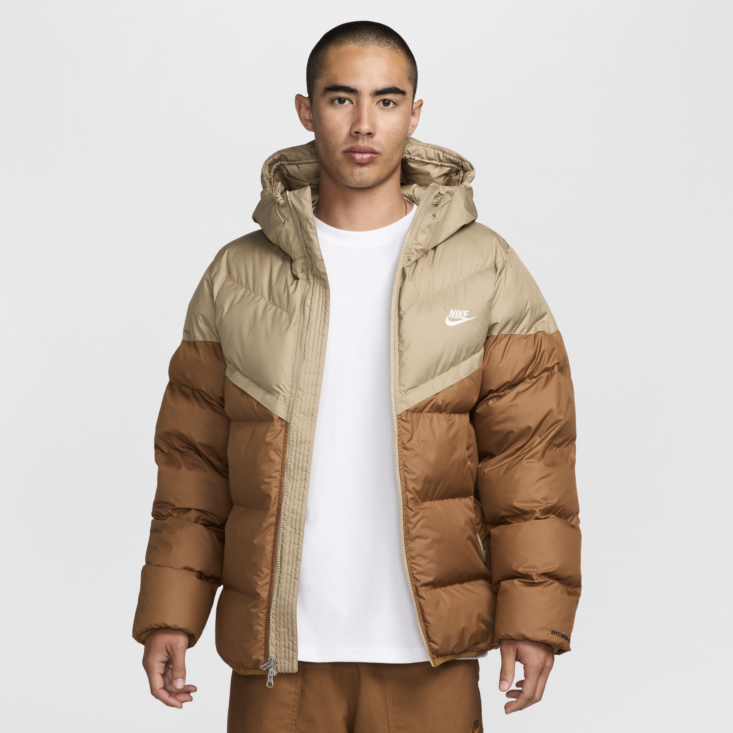 Nike Men's Windrunner Primaloftâ® Storm-fit Hooded Puffer Jacket In Brown | ModeSens