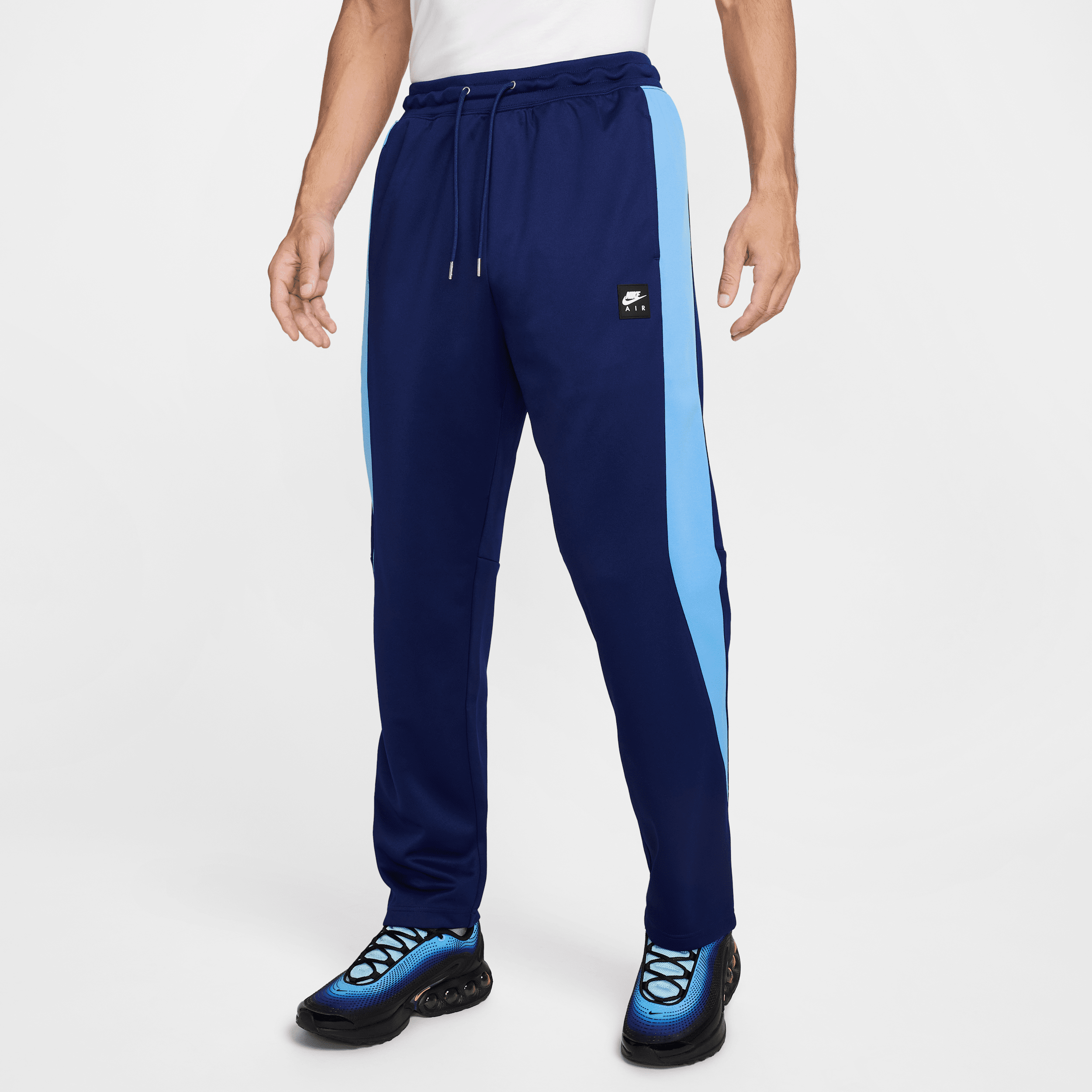 Nike Men's Air Poly-knit Track Pants In Blue | ModeSens