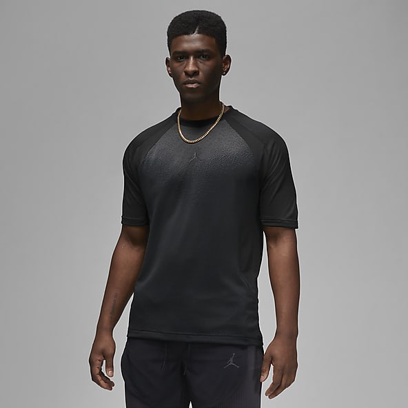 Jordan Negro Mantenerse seco Manga corta. Nike MX