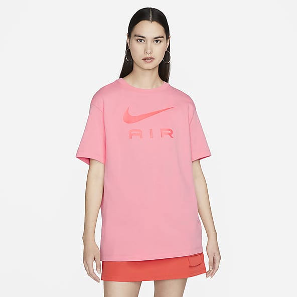 Pink Crew Neck Graphic T-Shirts Tops. Nike ID