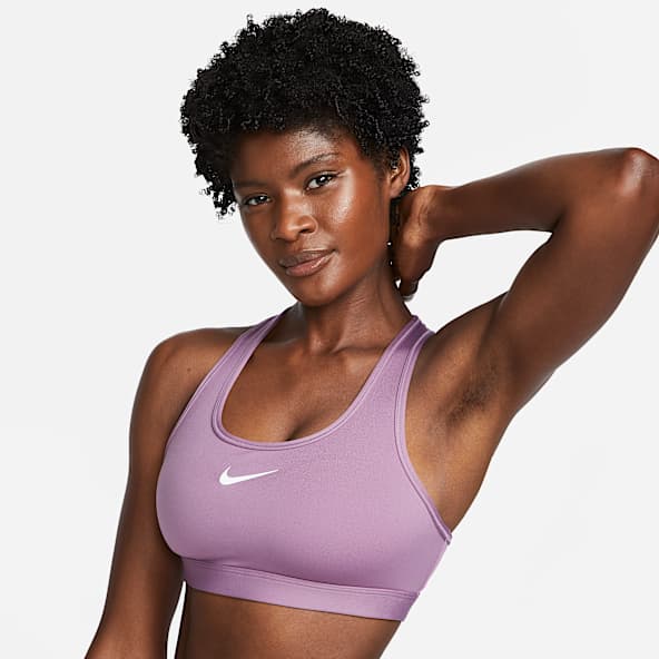Purple Padded Cups Sports Bras. Nike IE