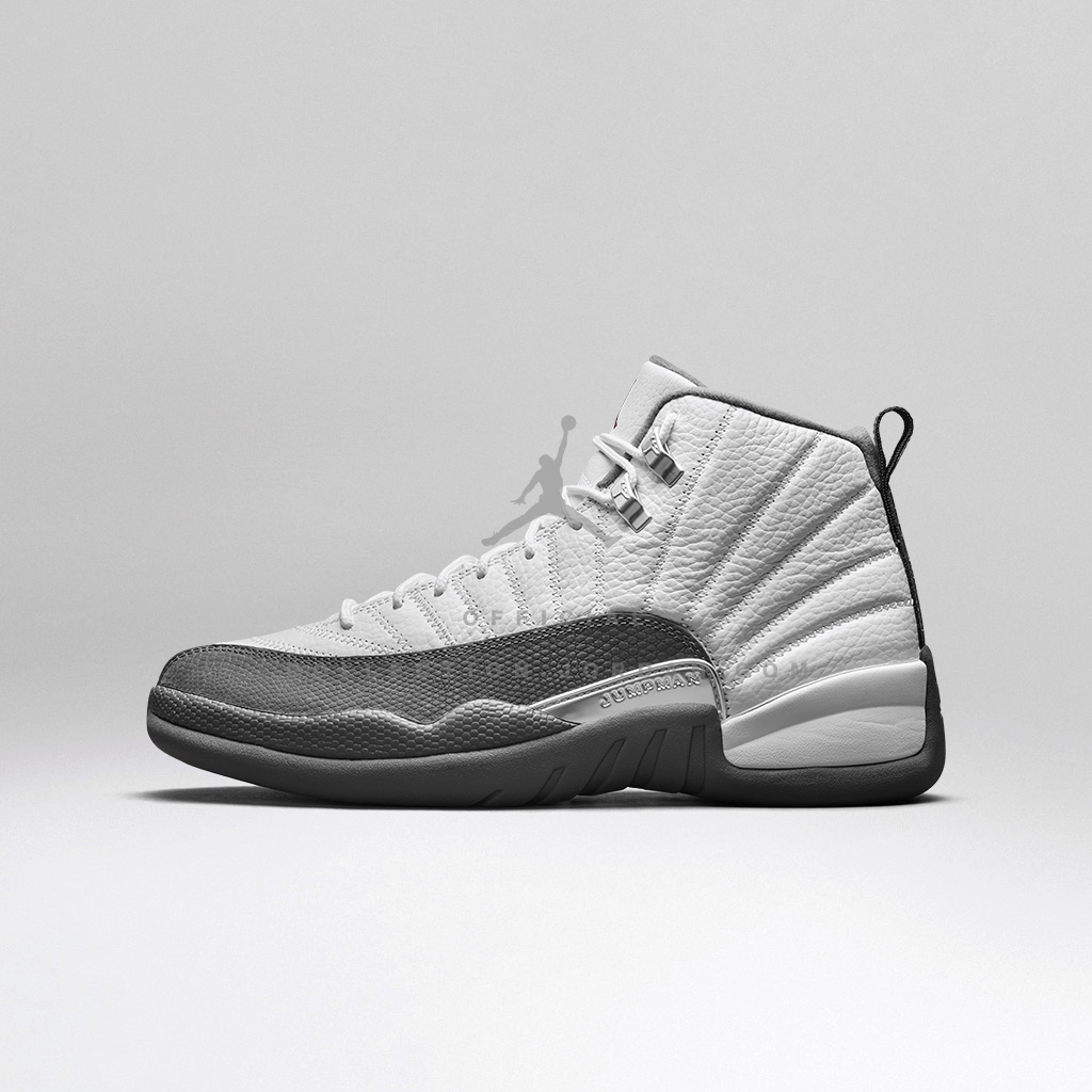 Air Jordan 12 Air Jordan XII Retro White / Gym Red — Dark Grey White ...