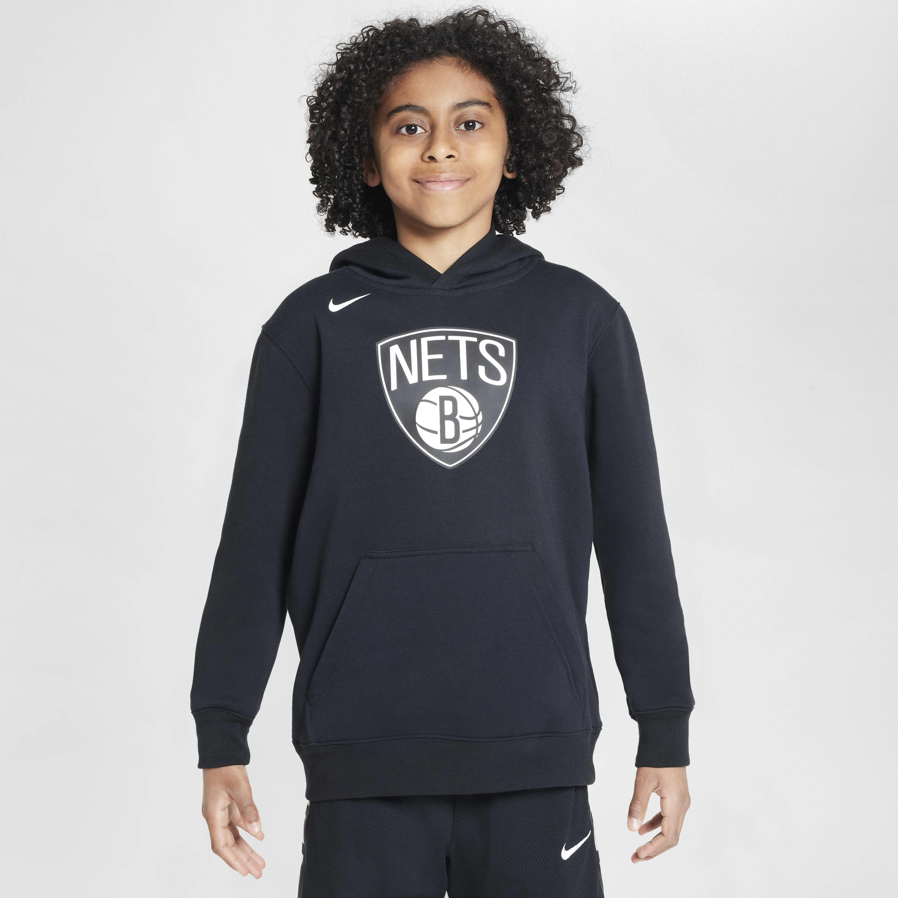 Nike Brooklyn Nets Older Kids' Nike NBA Fleece Pullover Hoodie | King's ...