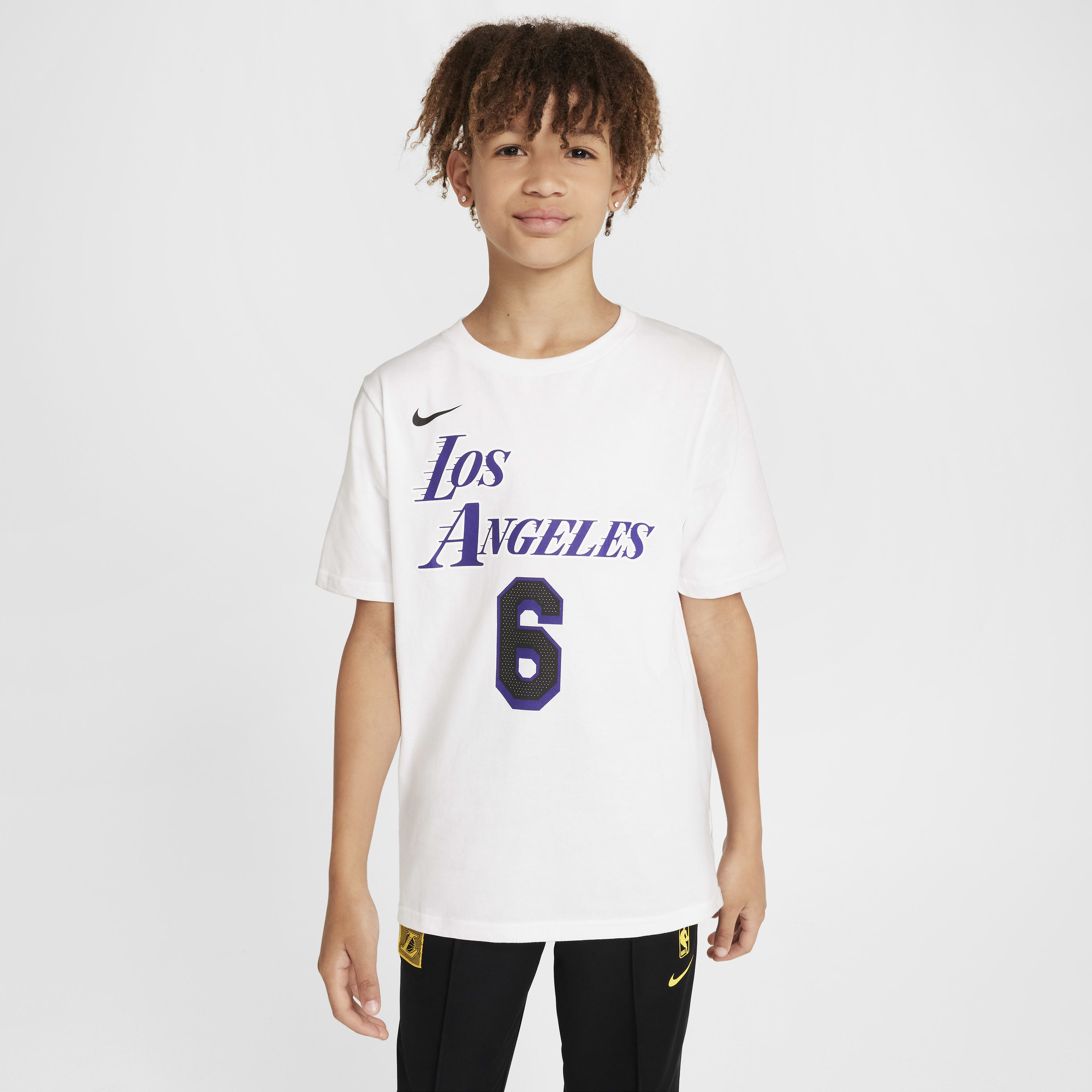 Nike Los Angeles Lakers City Edition Older Kids' Nike NBA T-Shirt ...