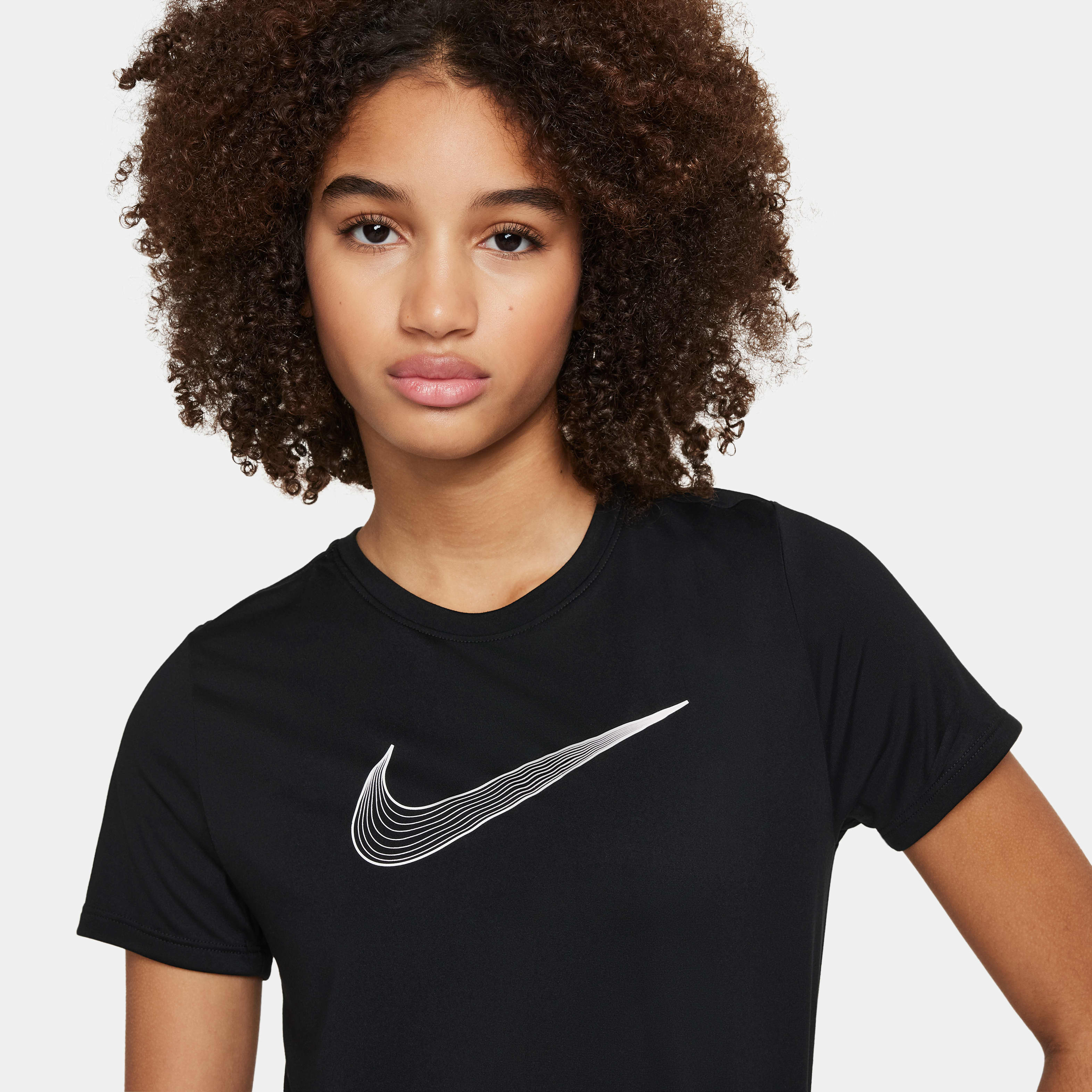 Nike One Older Kids' (Girls') Dri-FIT Short-Sleeve Training Top | King ...