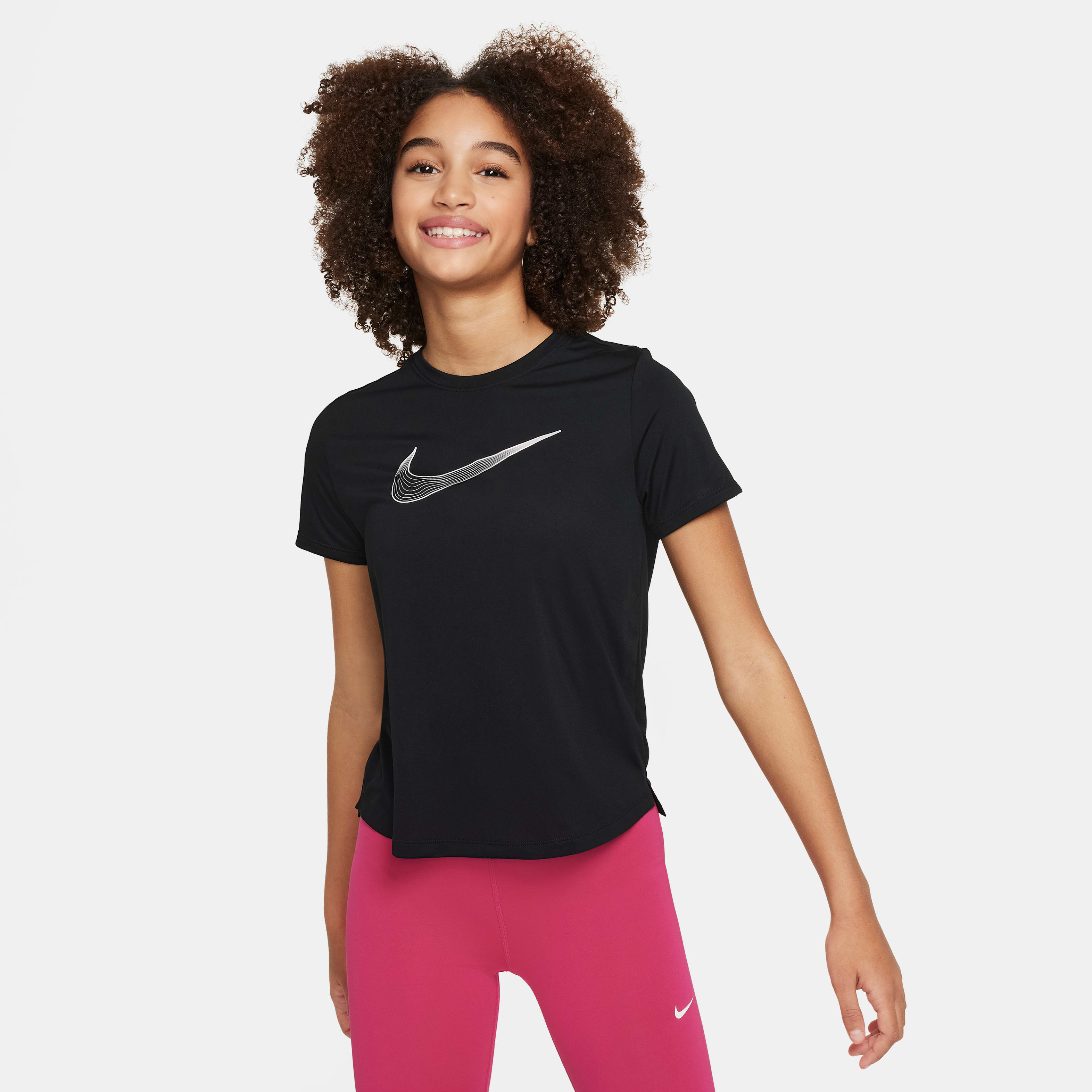 Nike One Older Kids' (Girls') Dri-FIT Short-Sleeve Training Top | King ...