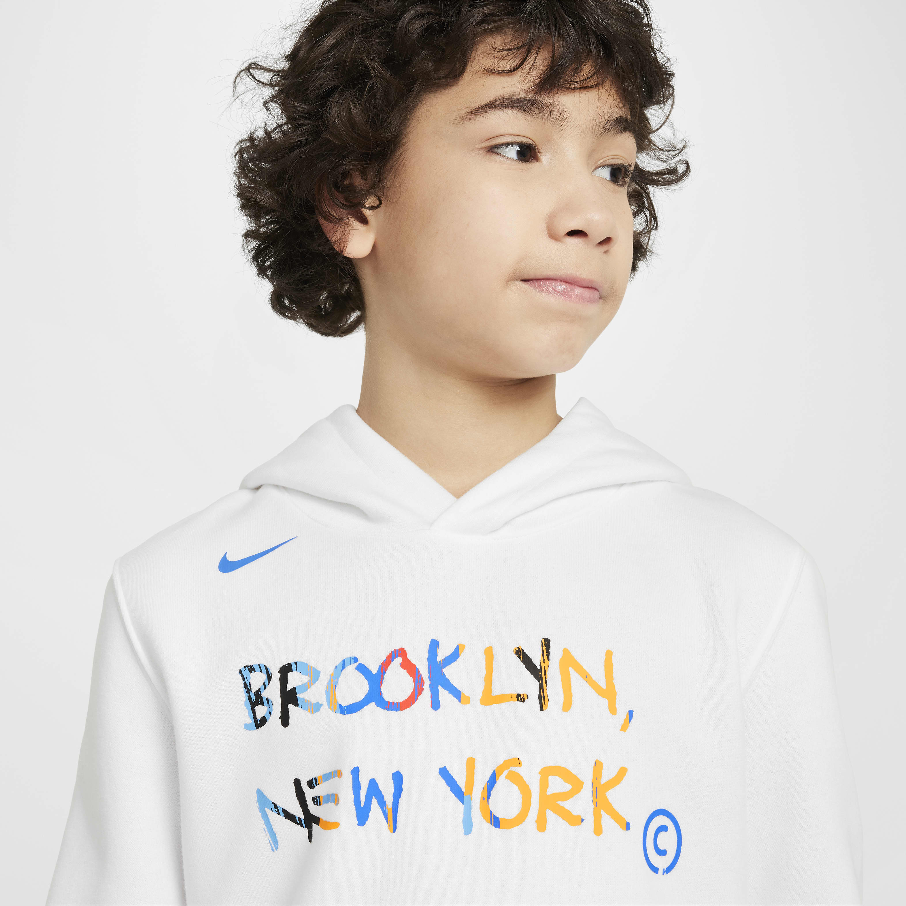 Nike Brooklyn Nets City Edition Older Kids' Nike NBA Fleece Pullover ...