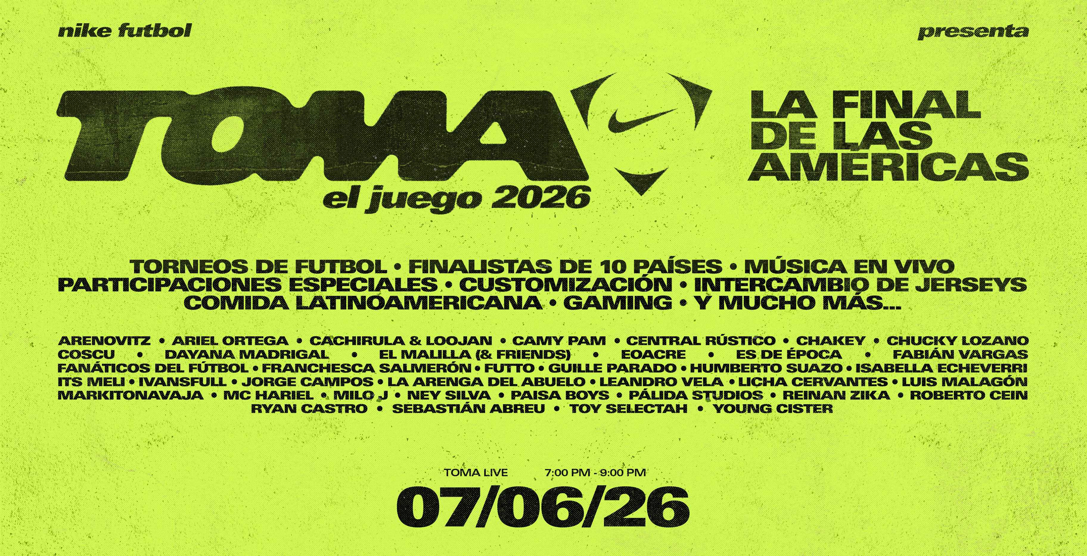 TOMA México. Nike MX