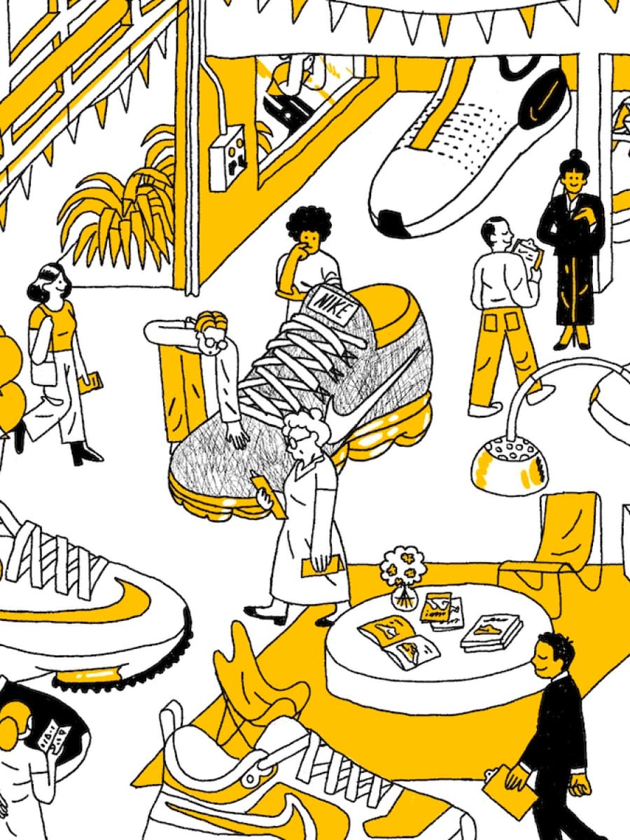 Nike Hardloopschoenen Tekening Nike Schoen Illustratie Vectors