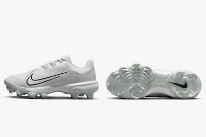 silver baseball boots