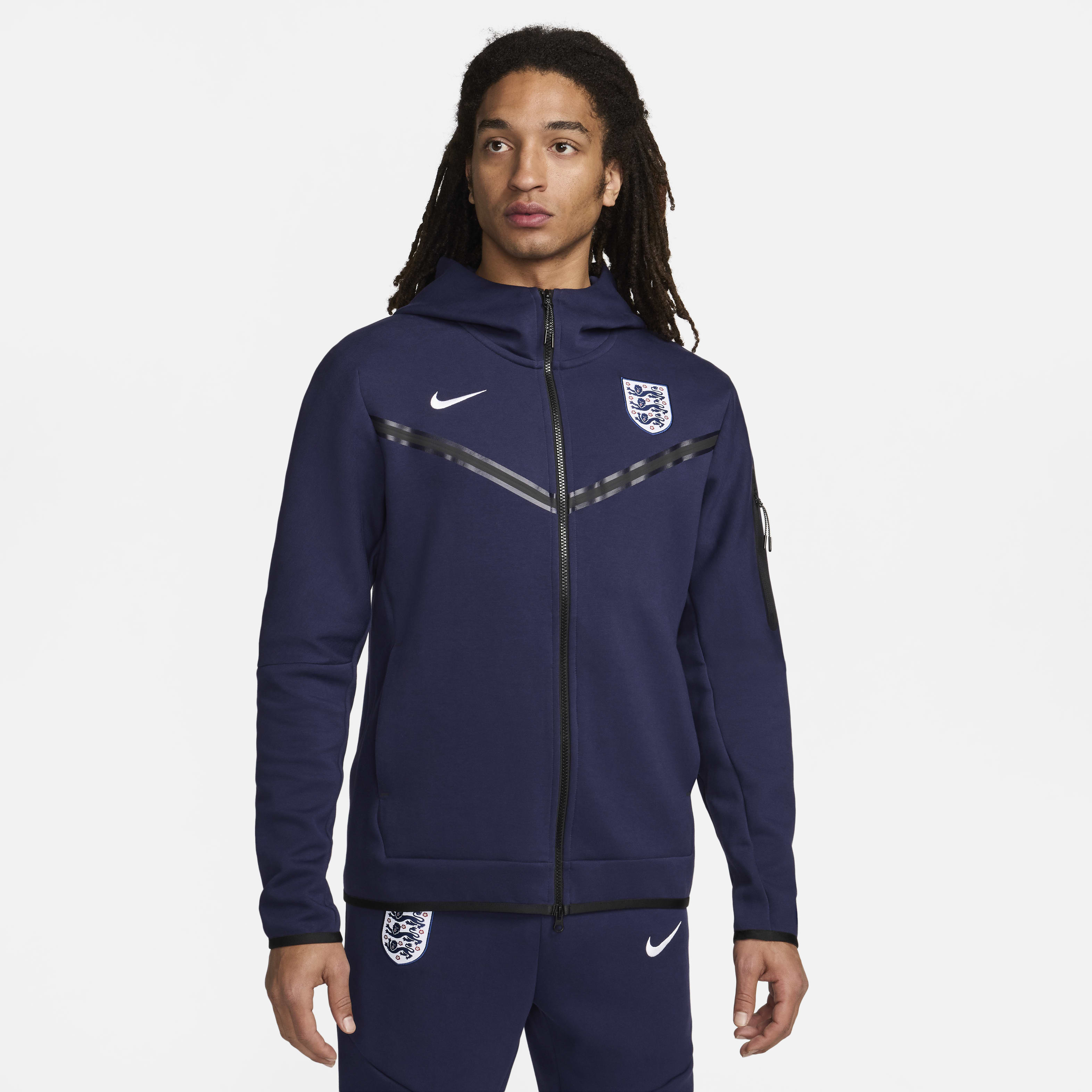 Nike England Tech Fleece Windrunner Mens Nike Football Full-Zip Hoodie ...