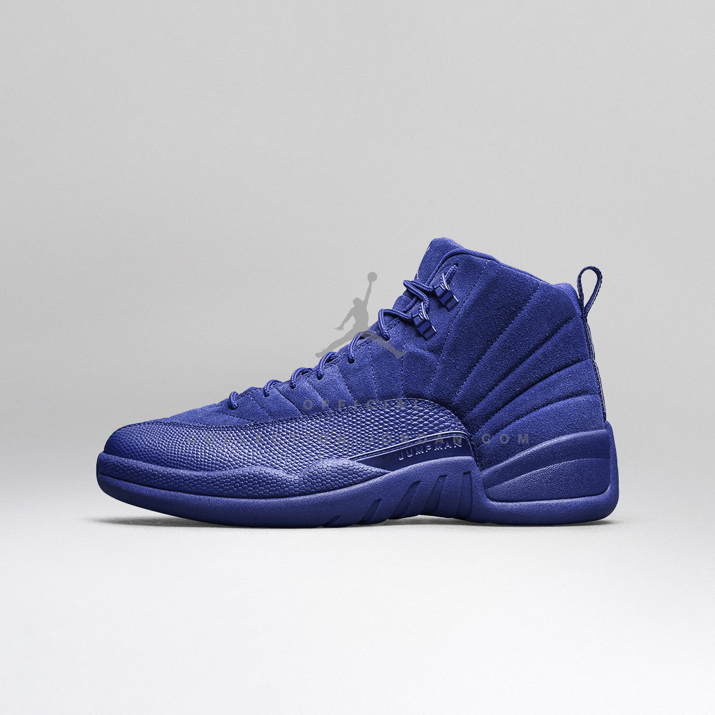 Air Jordan 12 Air Jordan XII Retro Deep Royal Blue / Metallic Silver ...