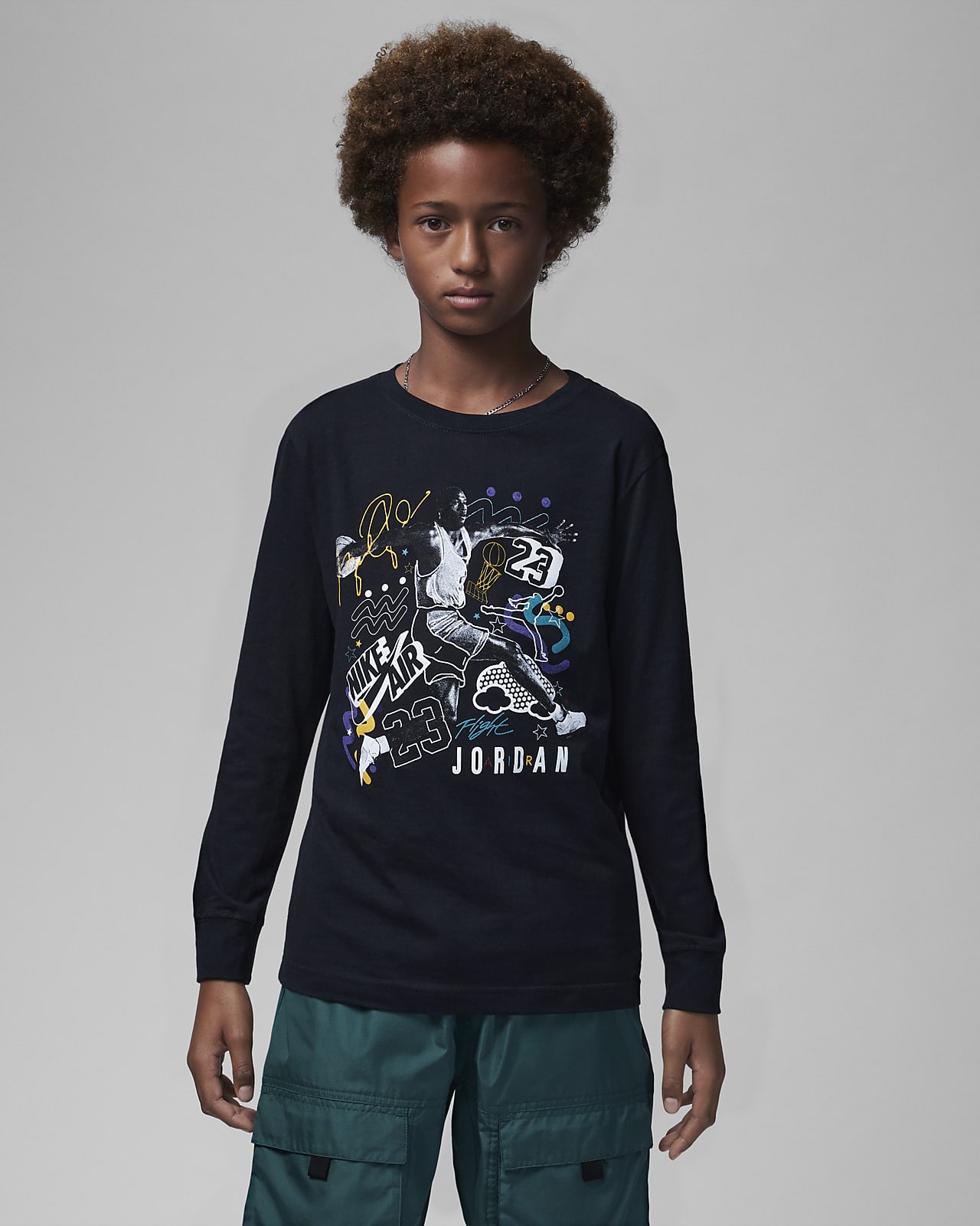 Playera de manga larga MJ Avatar para niños talla grande Jordan. Nike.com