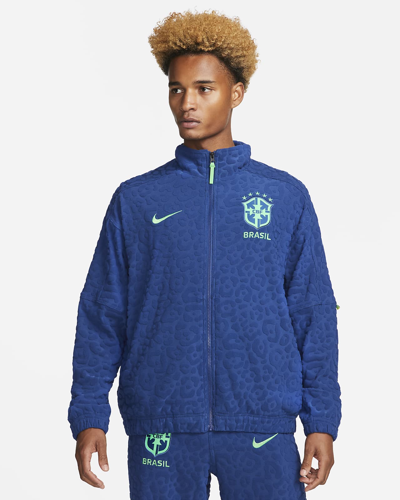 Brazil Men's French Terry Football Tracksuit Jacket. Nike SE