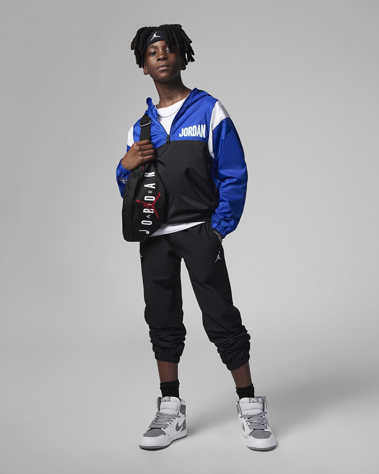 Chamarra anorak con gorro para niños talla grande Jordan MVP. Nike.com