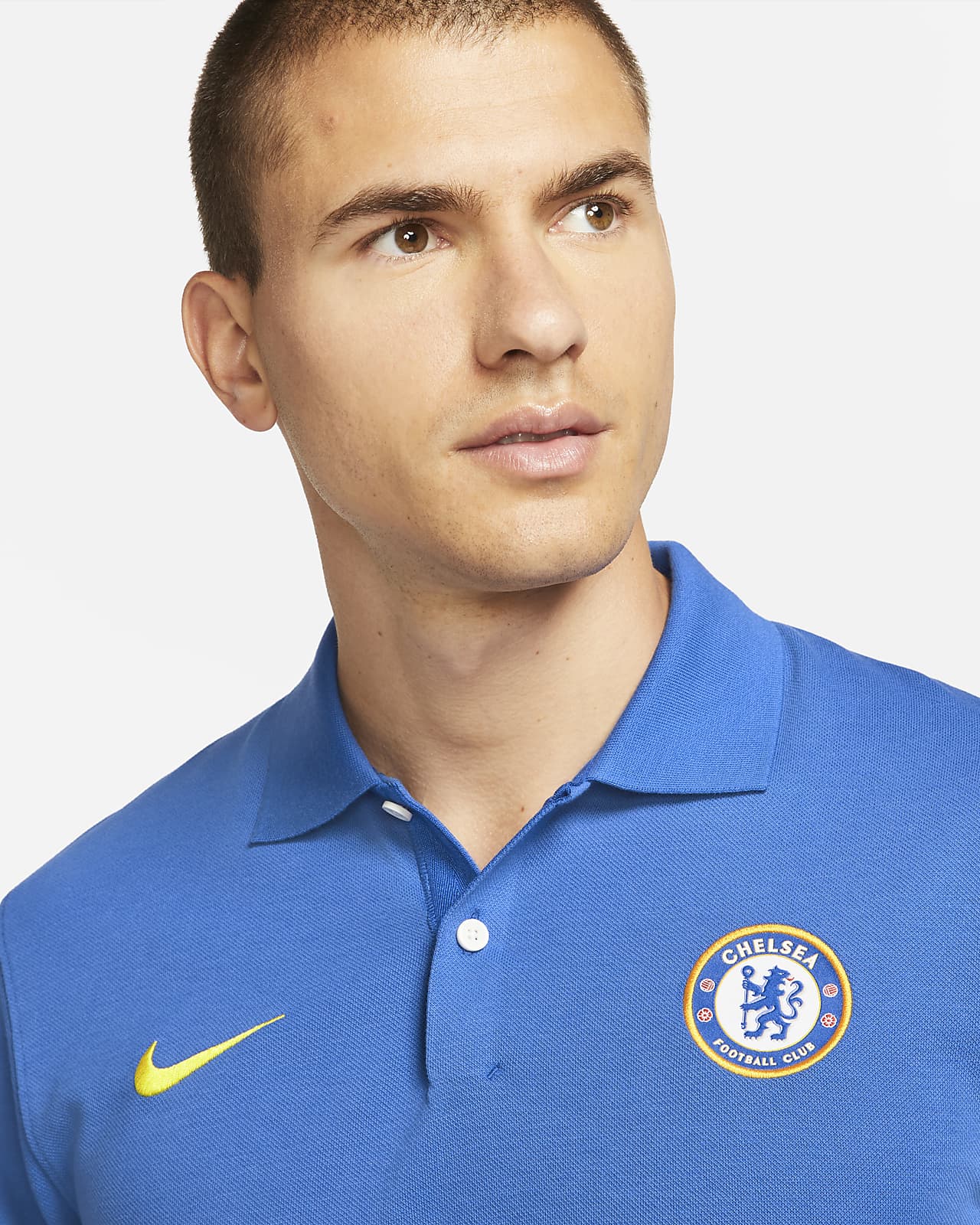 The Nike Polo Chelsea FC Herren-Poloshirt in schmaler Passform. Nike LU