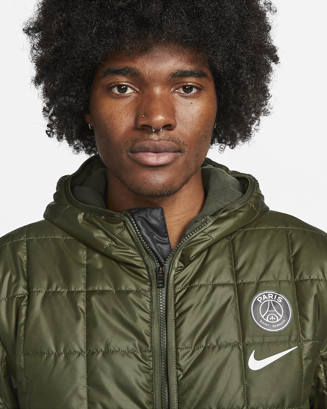 Paris Saint-Germain Men's Fleece-Lined Hooded Jacket. Nike FI
