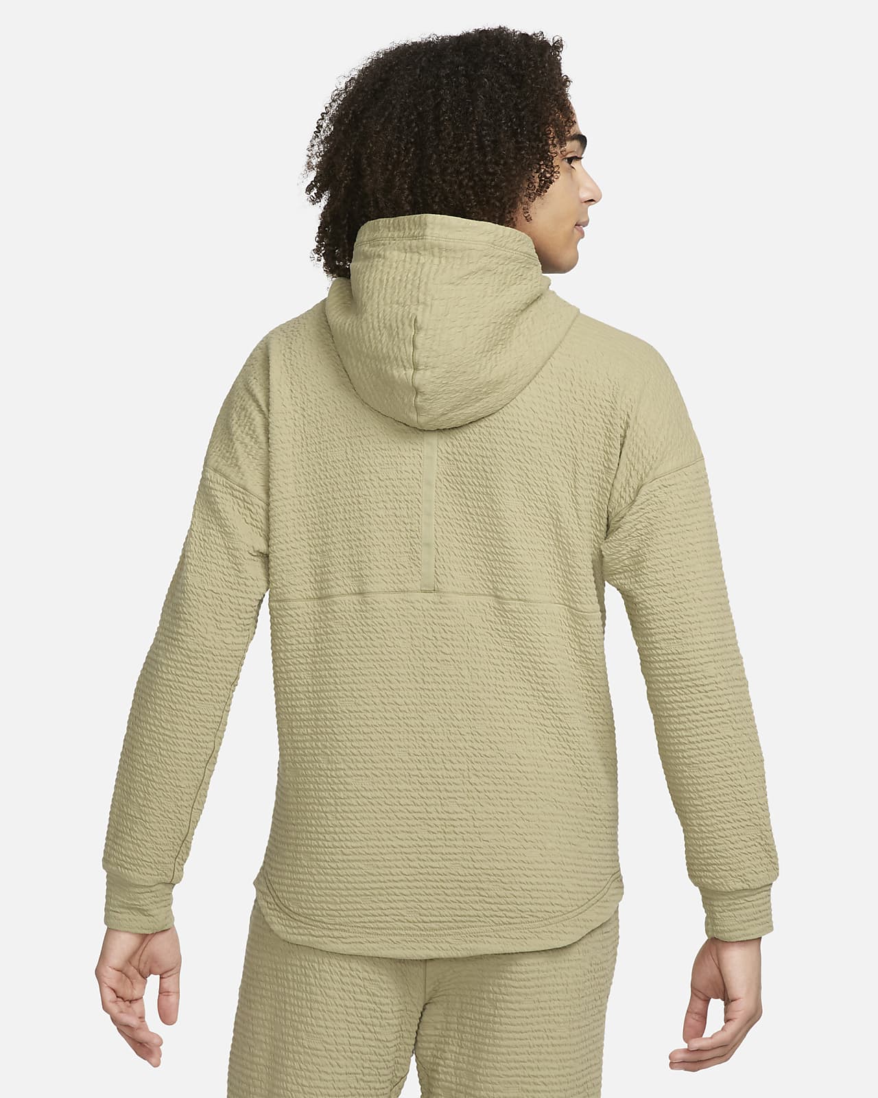 Nike Yoga Texture Men's Nike Dri-FIT Pullover Hoodie. Nike AE
