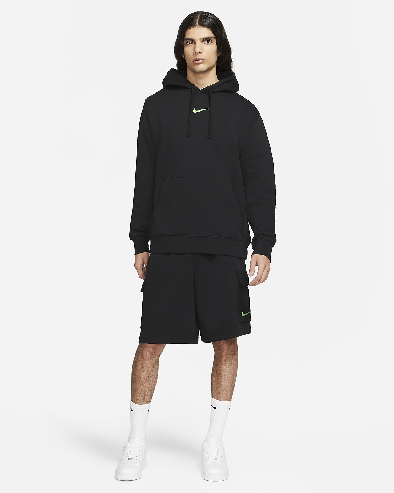Nike Sportswear kapucnis, belebújós férfipulóver. Nike HU
