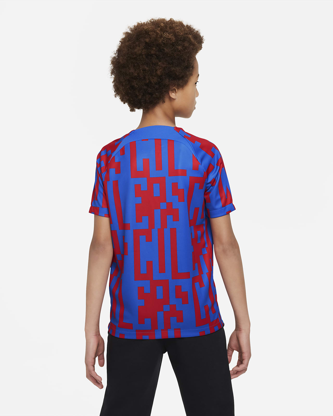 F.C. Barcelona Home Older Kids' Nike Dri-FIT Pre-Match Football Top. Nike FI