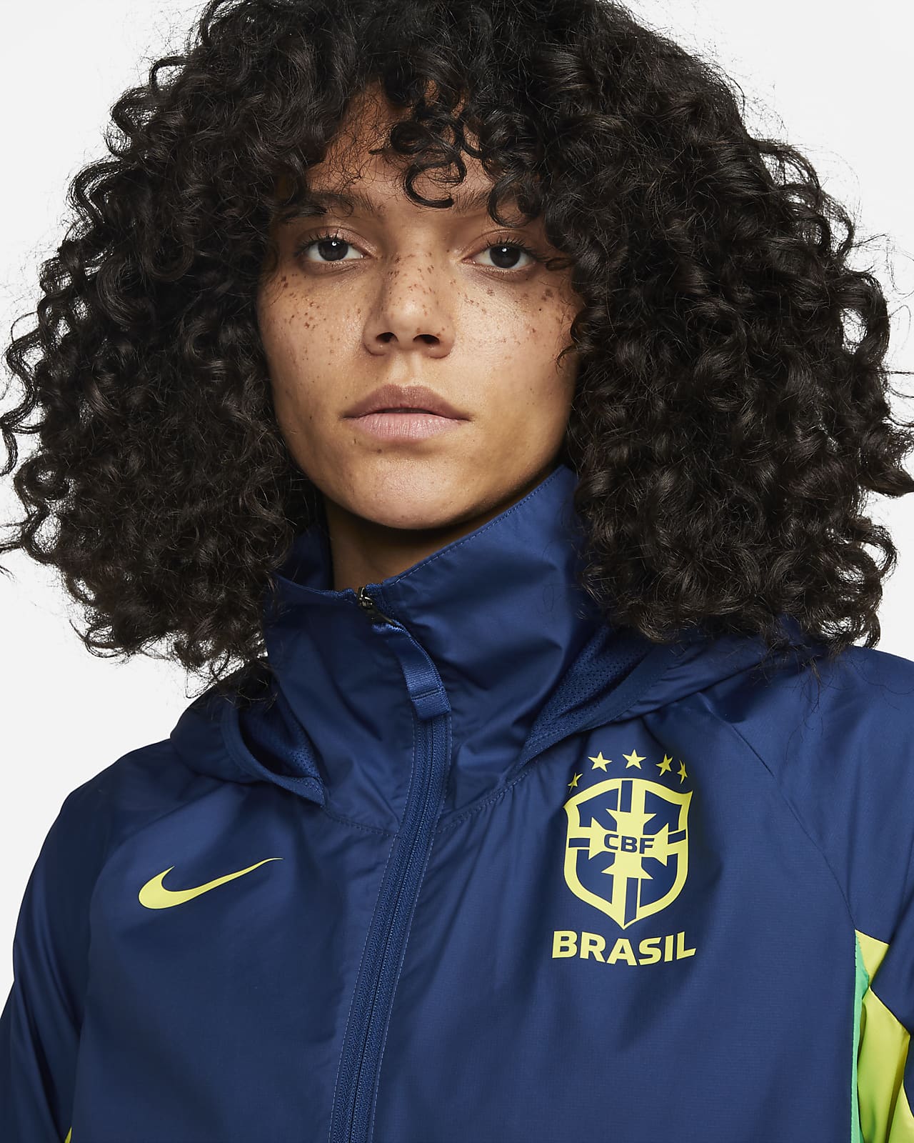 Brazil AWF Women's Full-Zip Football Jacket. Nike CZ