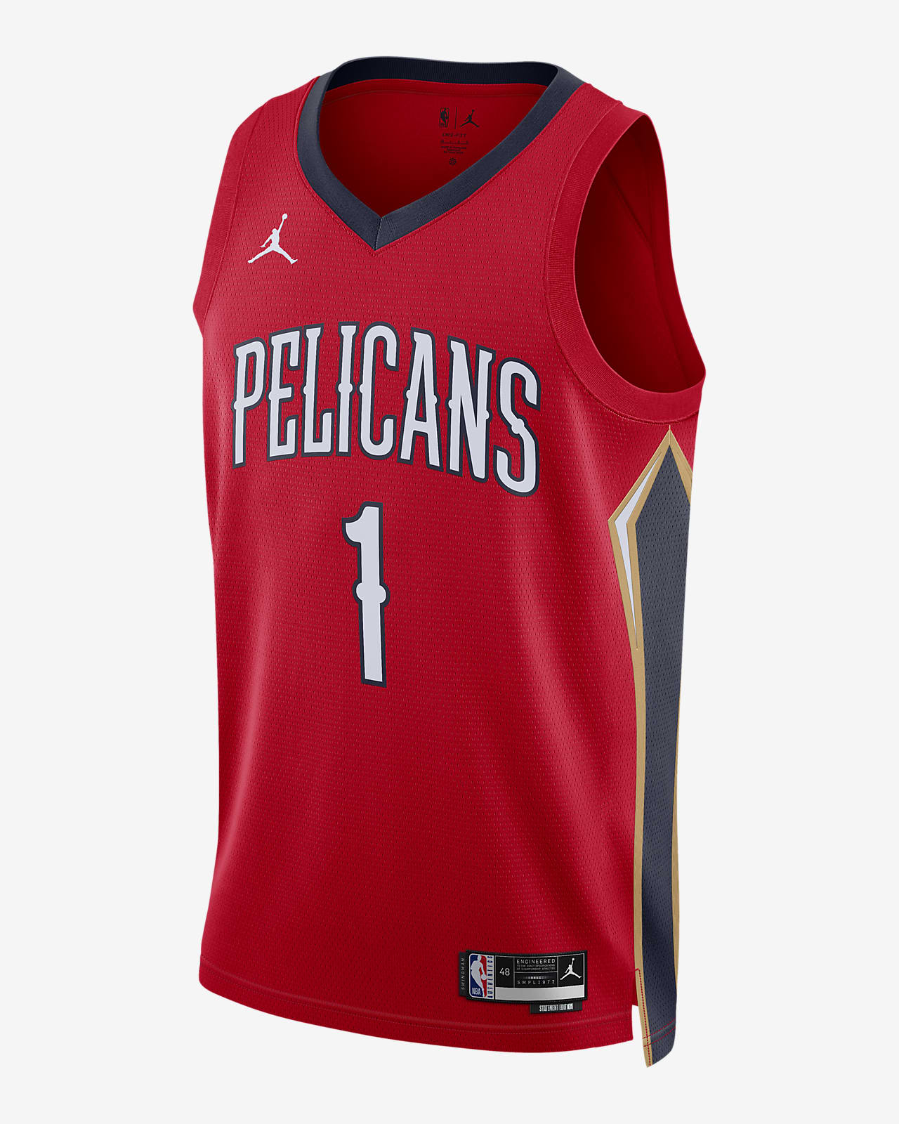 New Orleans Pelicans Statement Edition Jordan Dri-FIT NBA Swingman mez ...