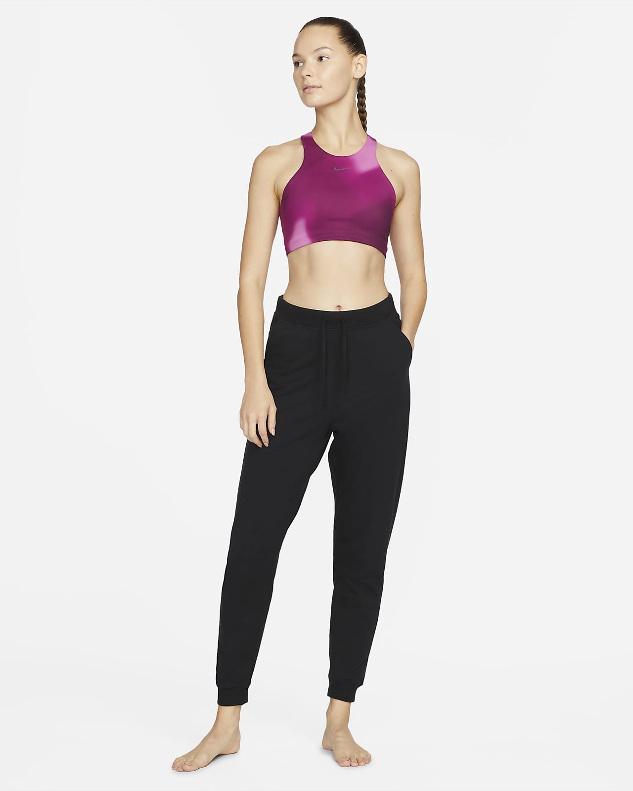 Nike Yoga Dri-FIT Swoosh Women's Medium-Support Lightly Lined Gradient ...