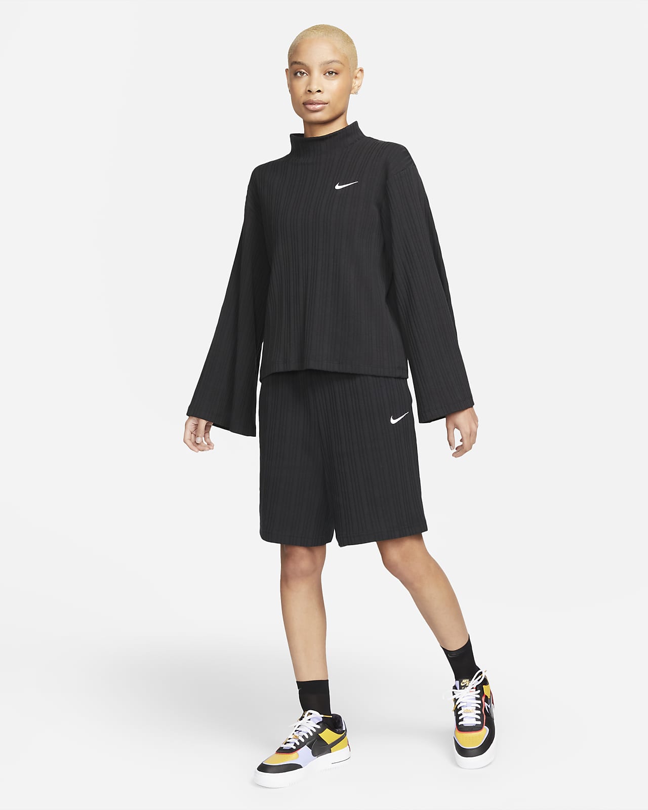 Nike Sportswear Women's Ribbed Jersey Baller Shorts. Nike NL