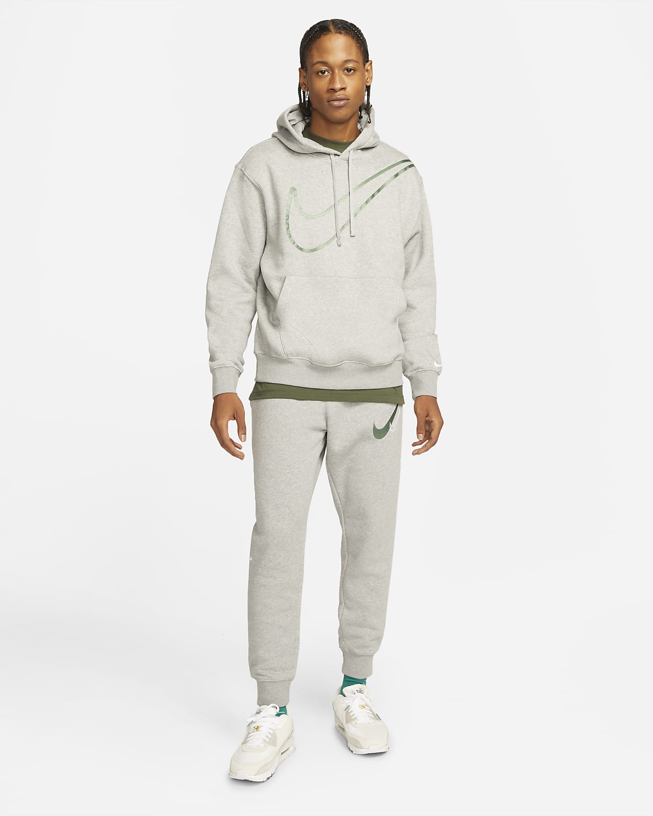 Nike Sportswear kapucnis, belebújós polár férfipulóver. Nike HU