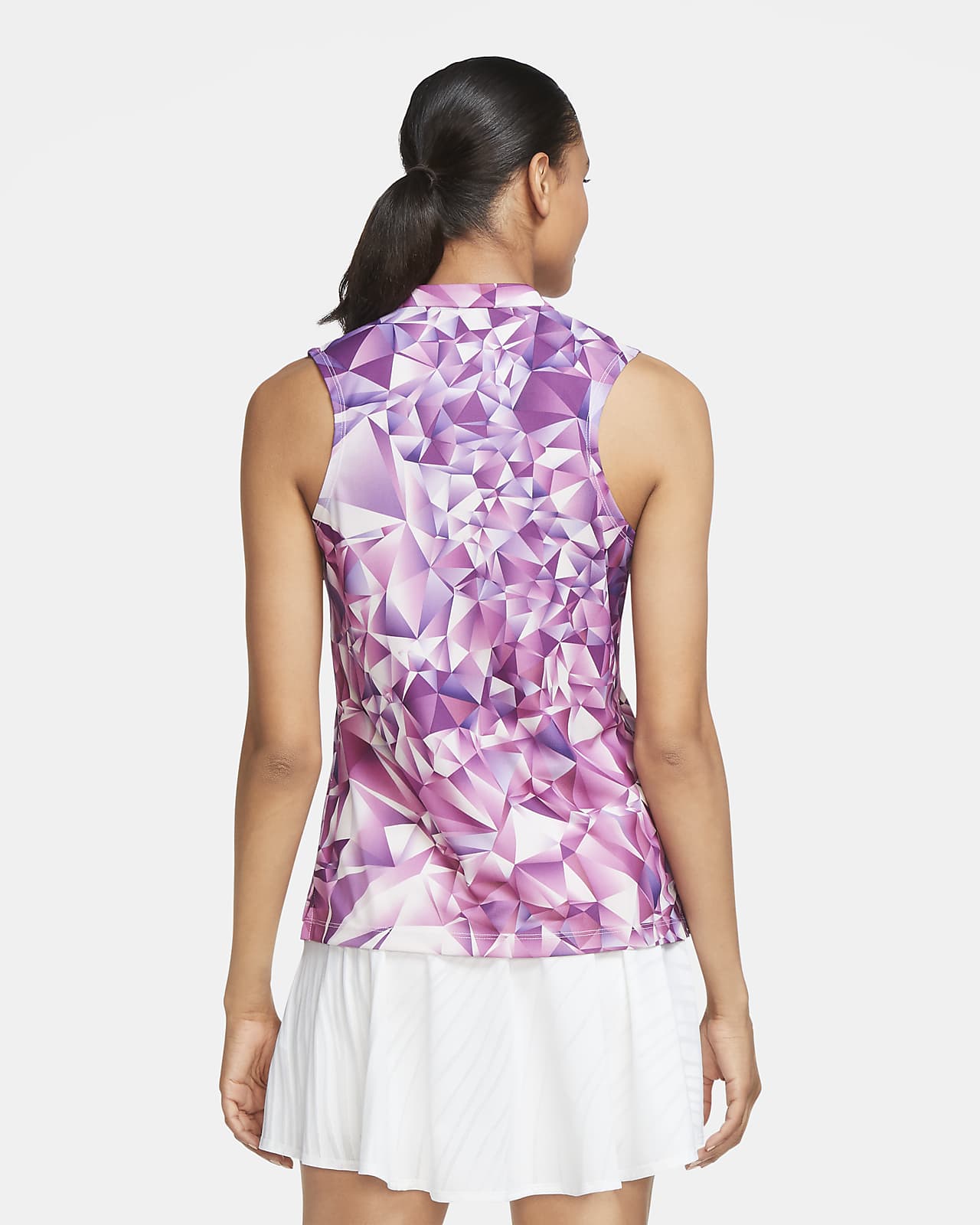 Nike Dri Fit Victory Womens Sleeveless Printed Golf Polo