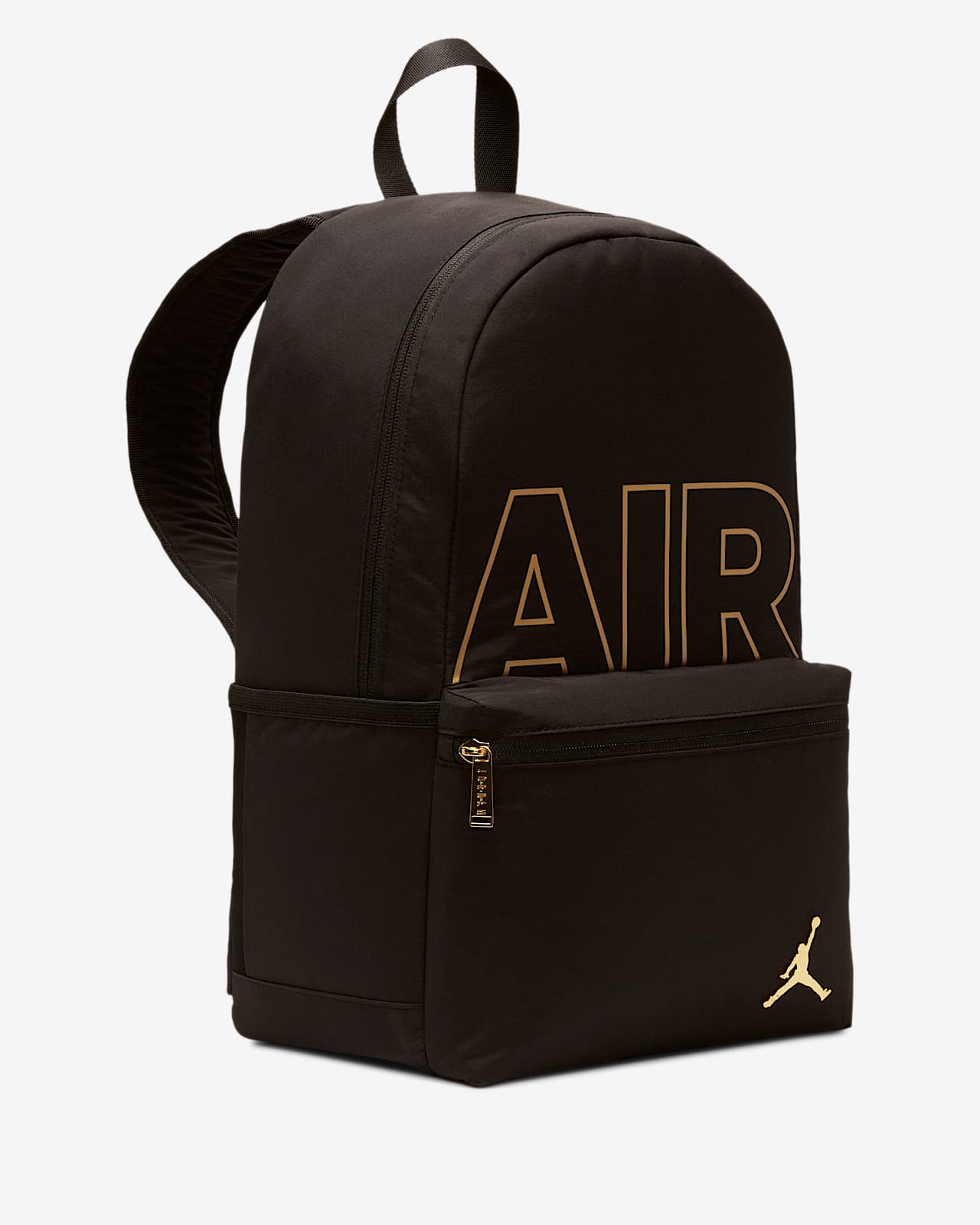 Jordan Black and Gold Backpack Backpack (19L). Nike IE