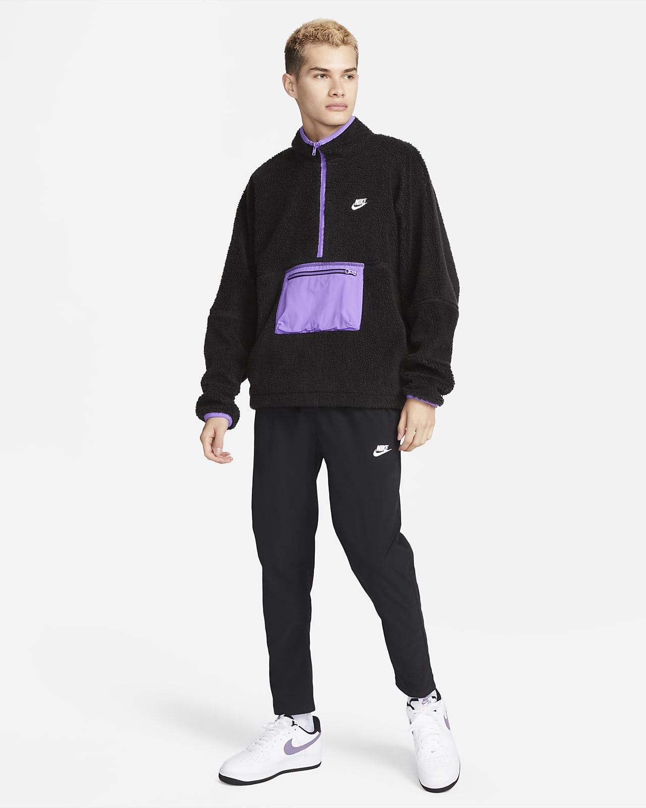 Nike Club Fleece Men's 1/2-Zip Anorak. Nike AE