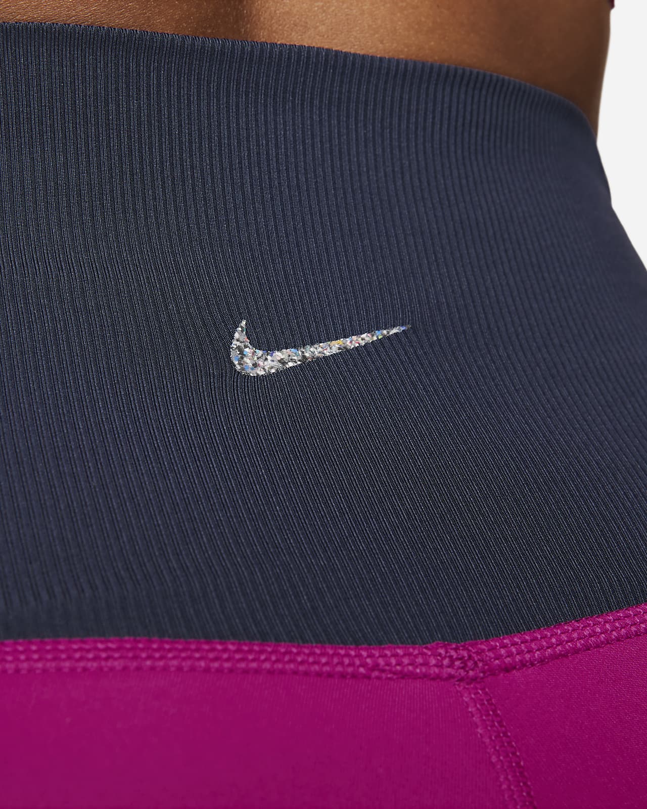 Nike Yoga Women's High-Waisted 7/8 Ribbed-Panel Leggings. Nike IE