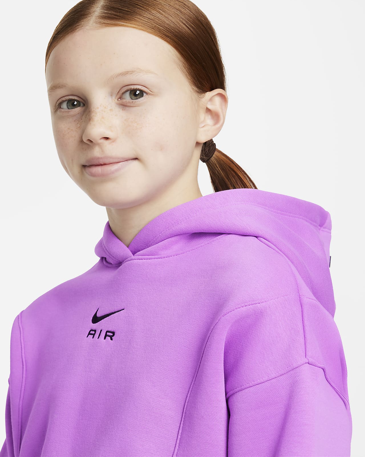 Nike Air Older Kids' (Girls') French Terry Cropped Hoodie. Nike CZ