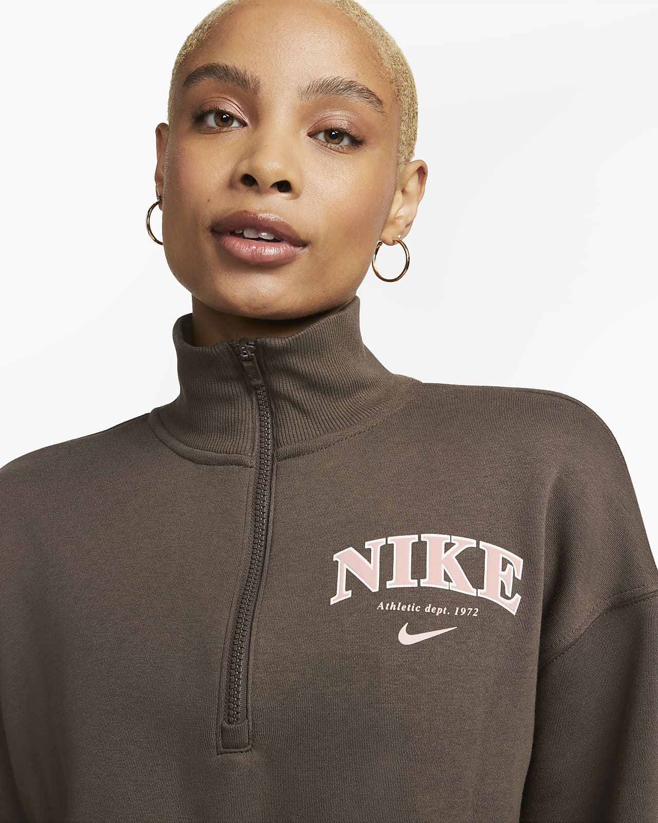 Nike Sportswear Phoenix Women's Oversized Crop Crewneck Sweatshirt at ...