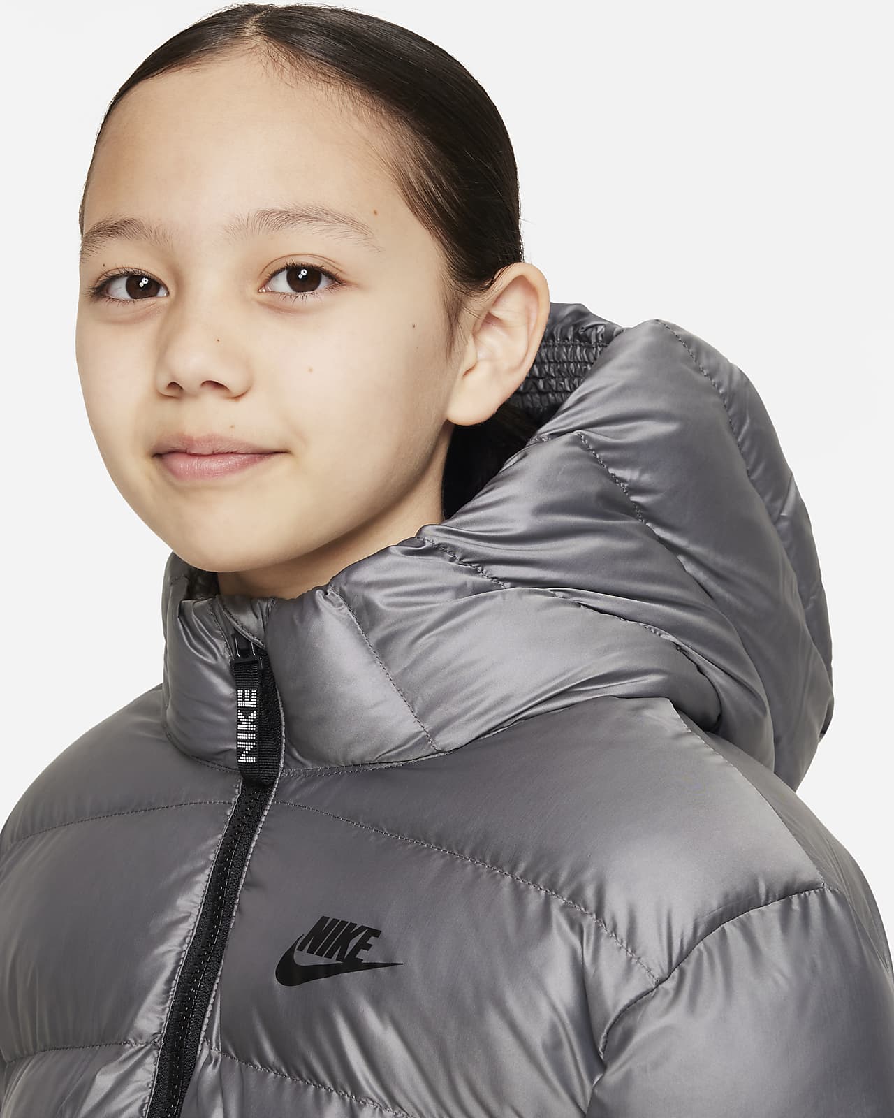 Nike Sportswear Older Kids Girls Synthetic Fill Hooded Jacket Nike LU
