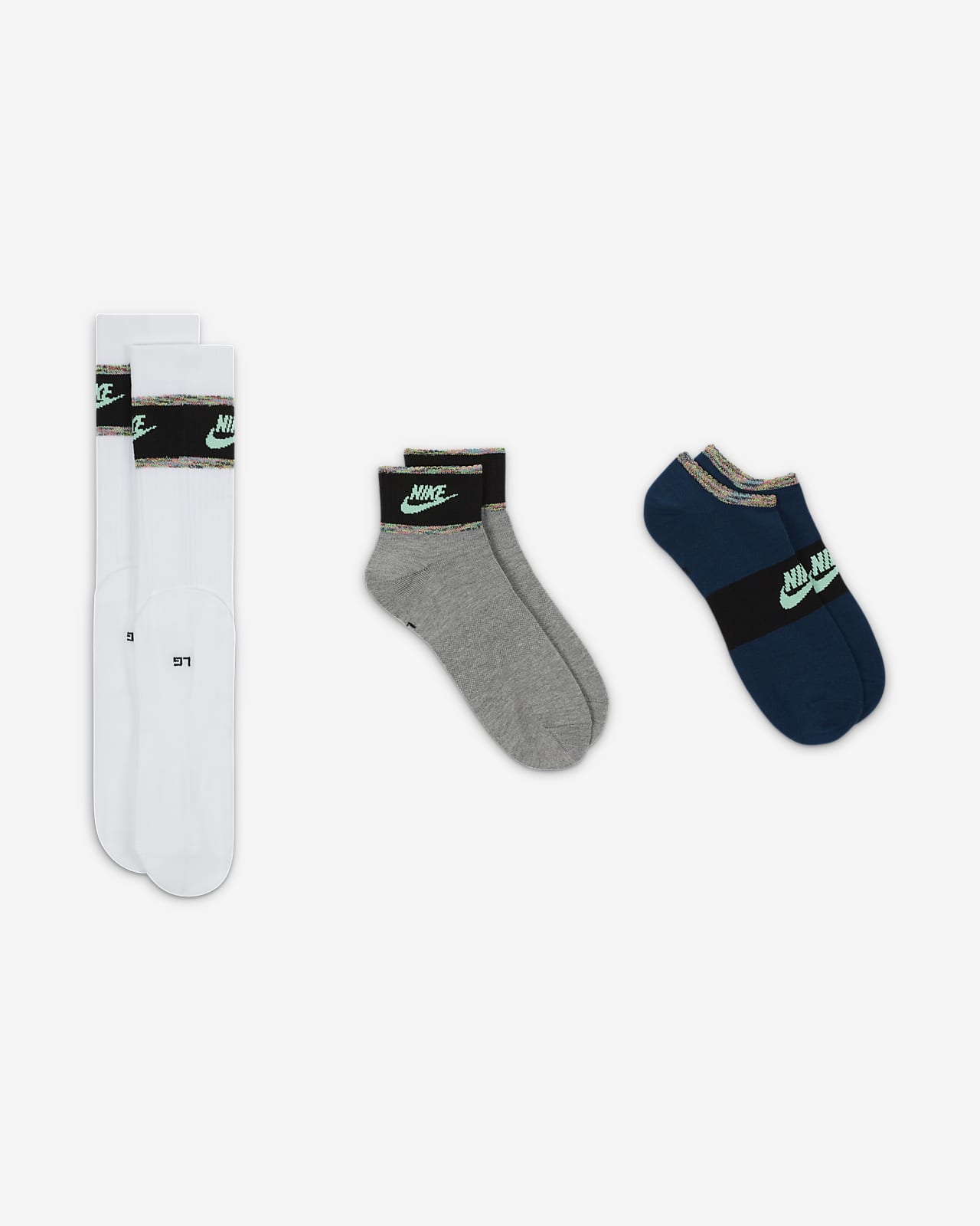 Nike Everyday Essentials Multi-Height Socks (3 Pairs). Nike PT