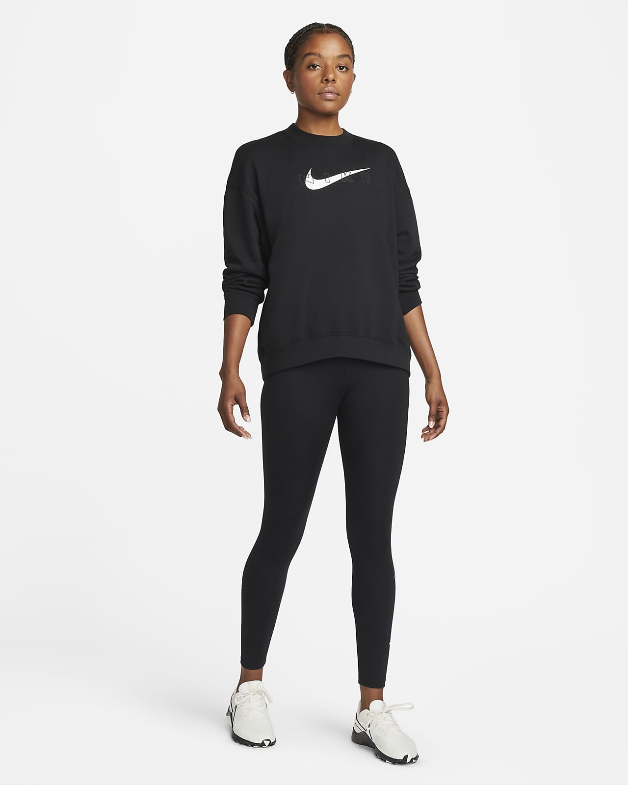 Nike Dri-FIT Get Fit Women's Graphic Training Crew-Neck Sweatshirt. Nike SE