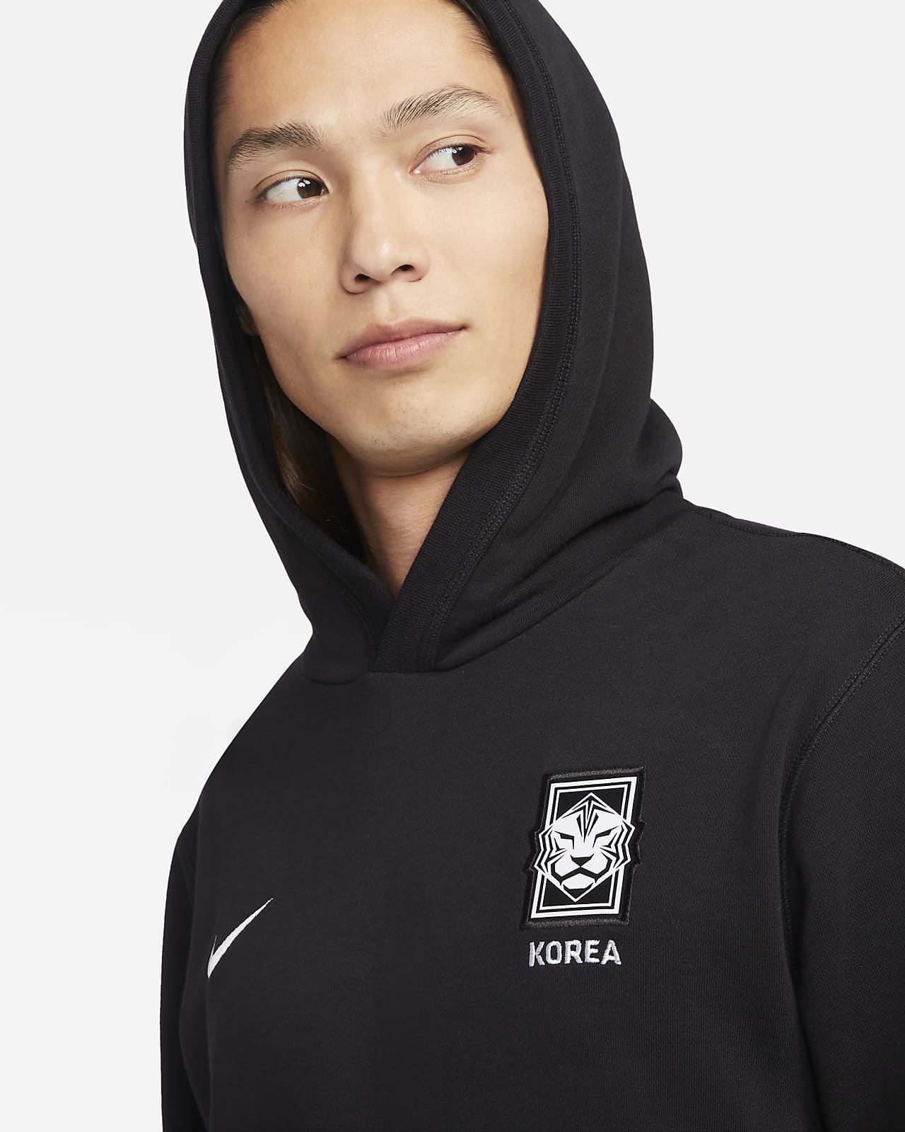 Korea Men's French Terry Football Hoodie. Nike BE