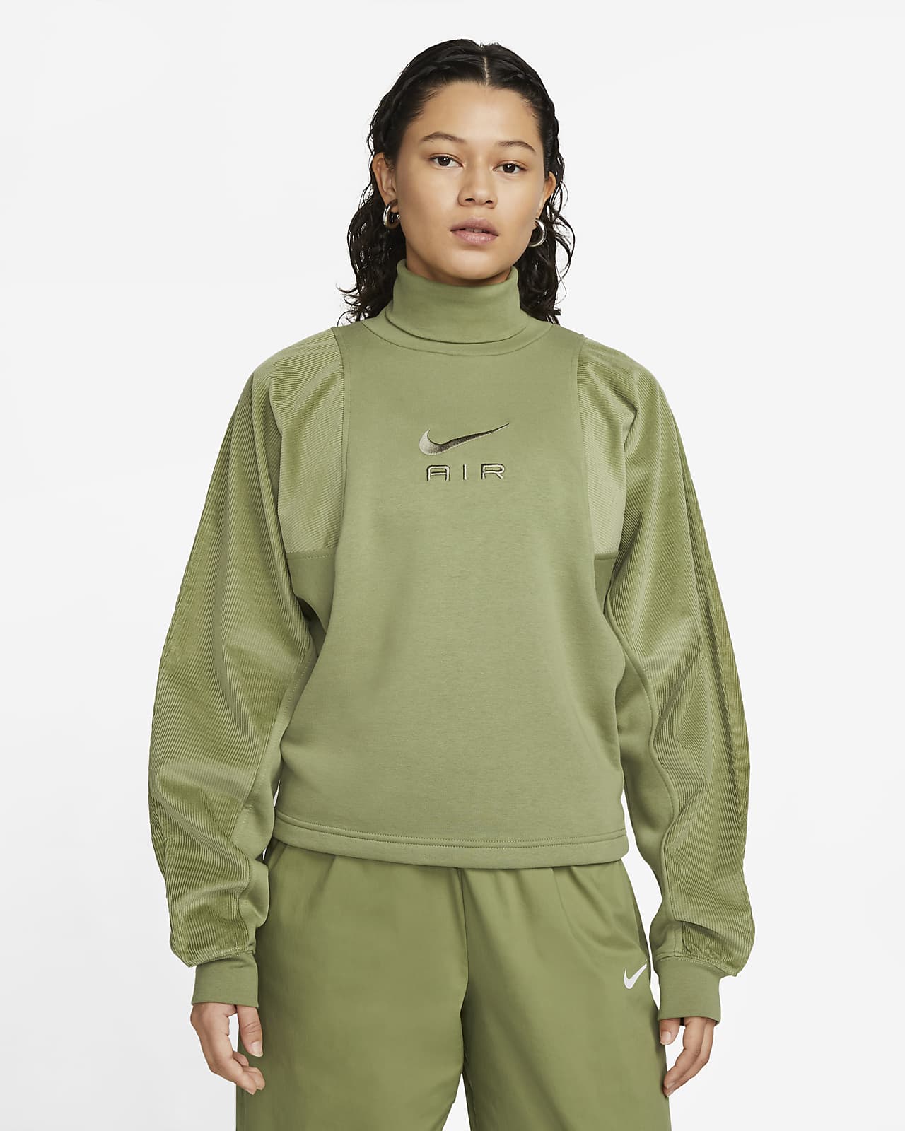 Nike Air Women's Corduroy Fleece Top. Nike SI