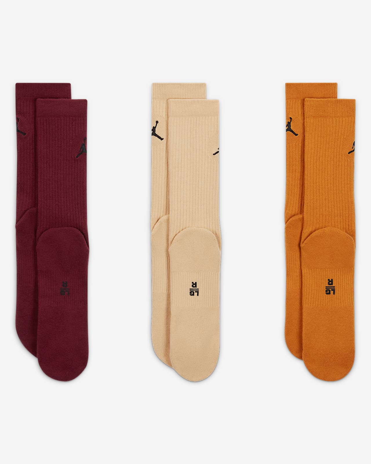 Jordan Everyday Crew Socks (3 pairs). Nike AT