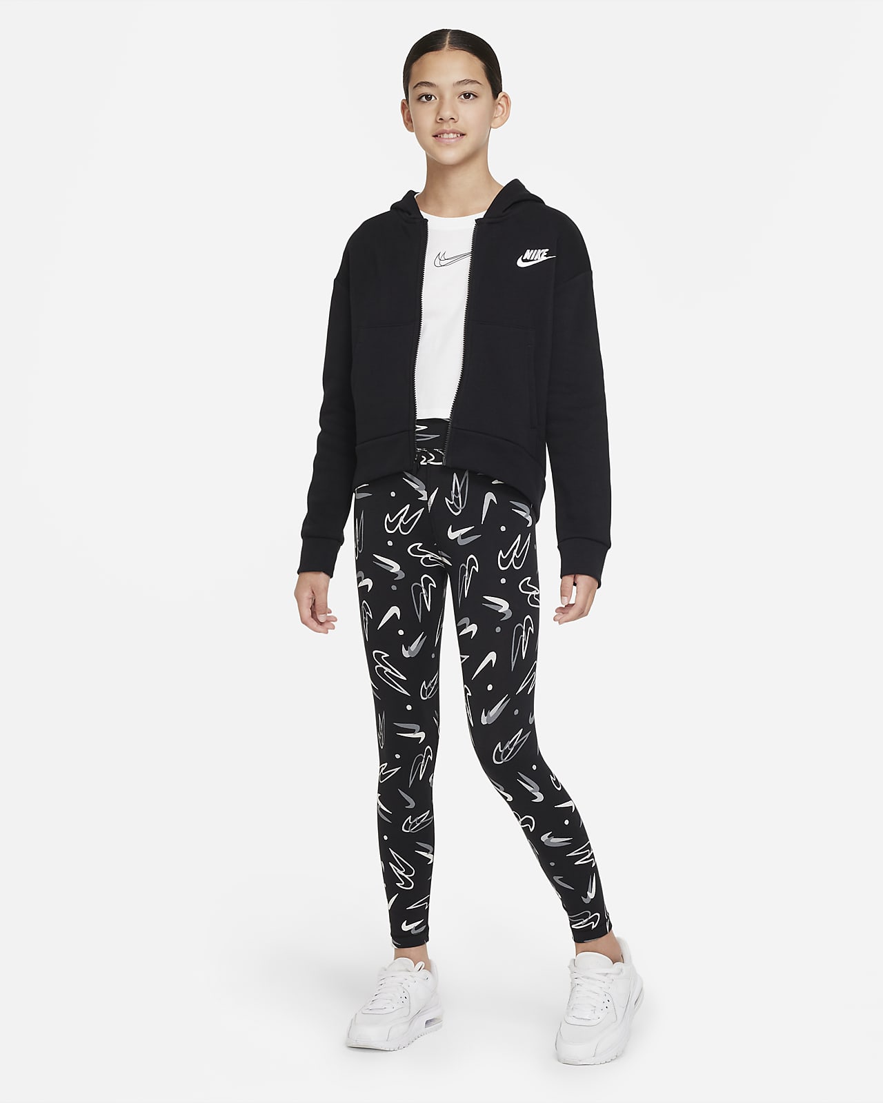 Nike Sportswear Essential Older Kids' (Girls') Mid-Rise Leggings. Nike LU
