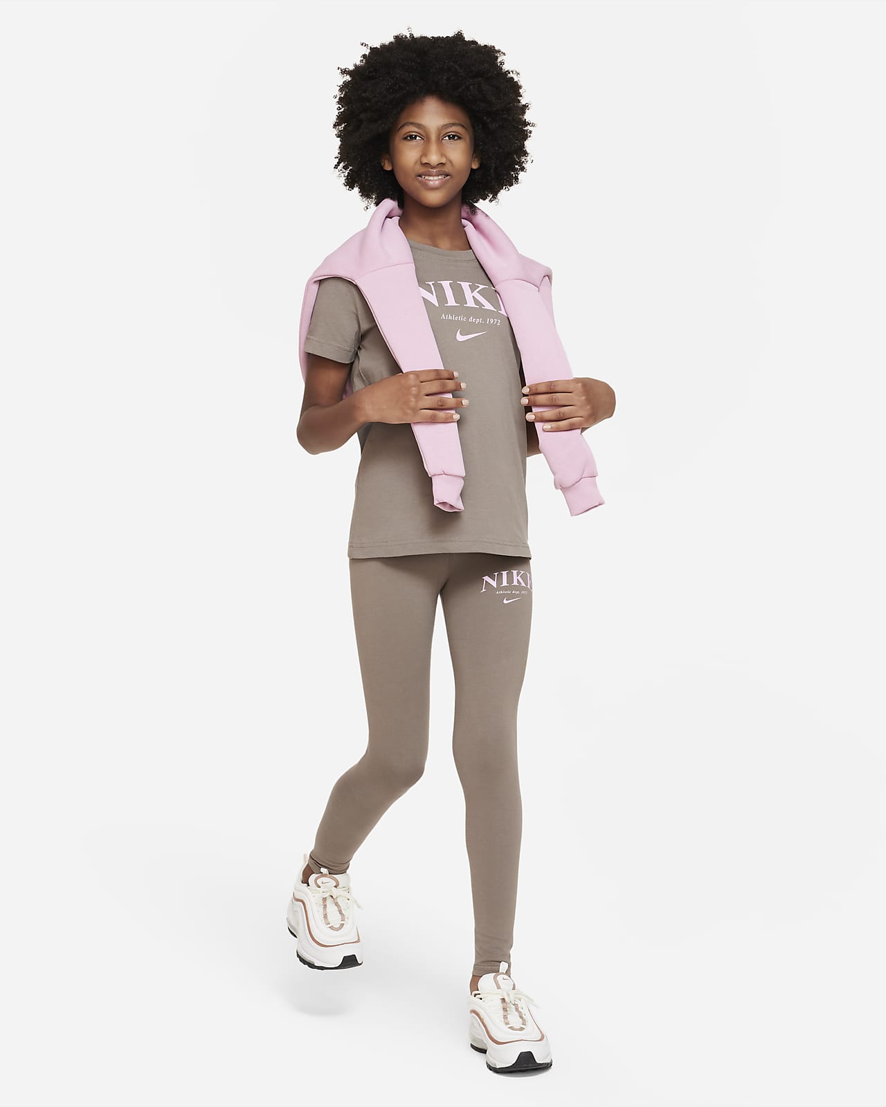 Nike Sportswear Favorites leggings med høyt liv til store barn (jente ...