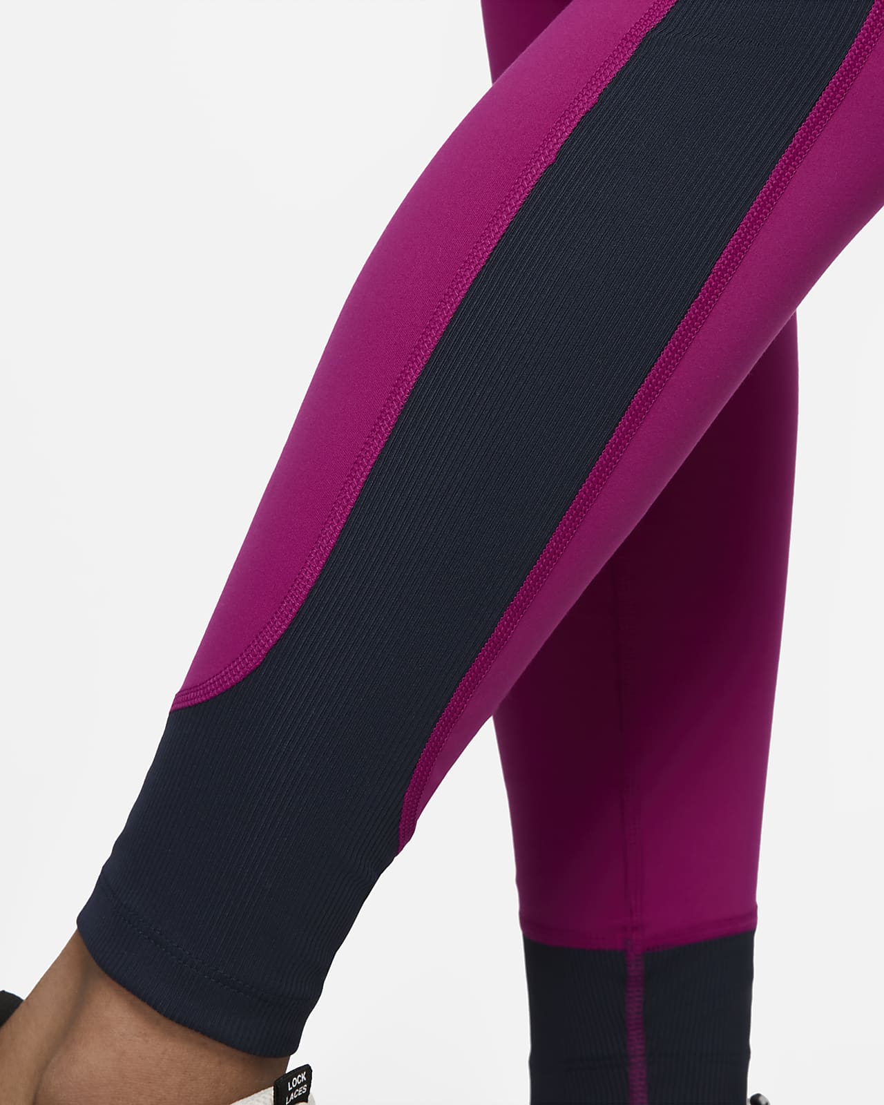 Nike Yoga Women's High-Waisted 7/8 Ribbed-Panel Leggings. Nike IE