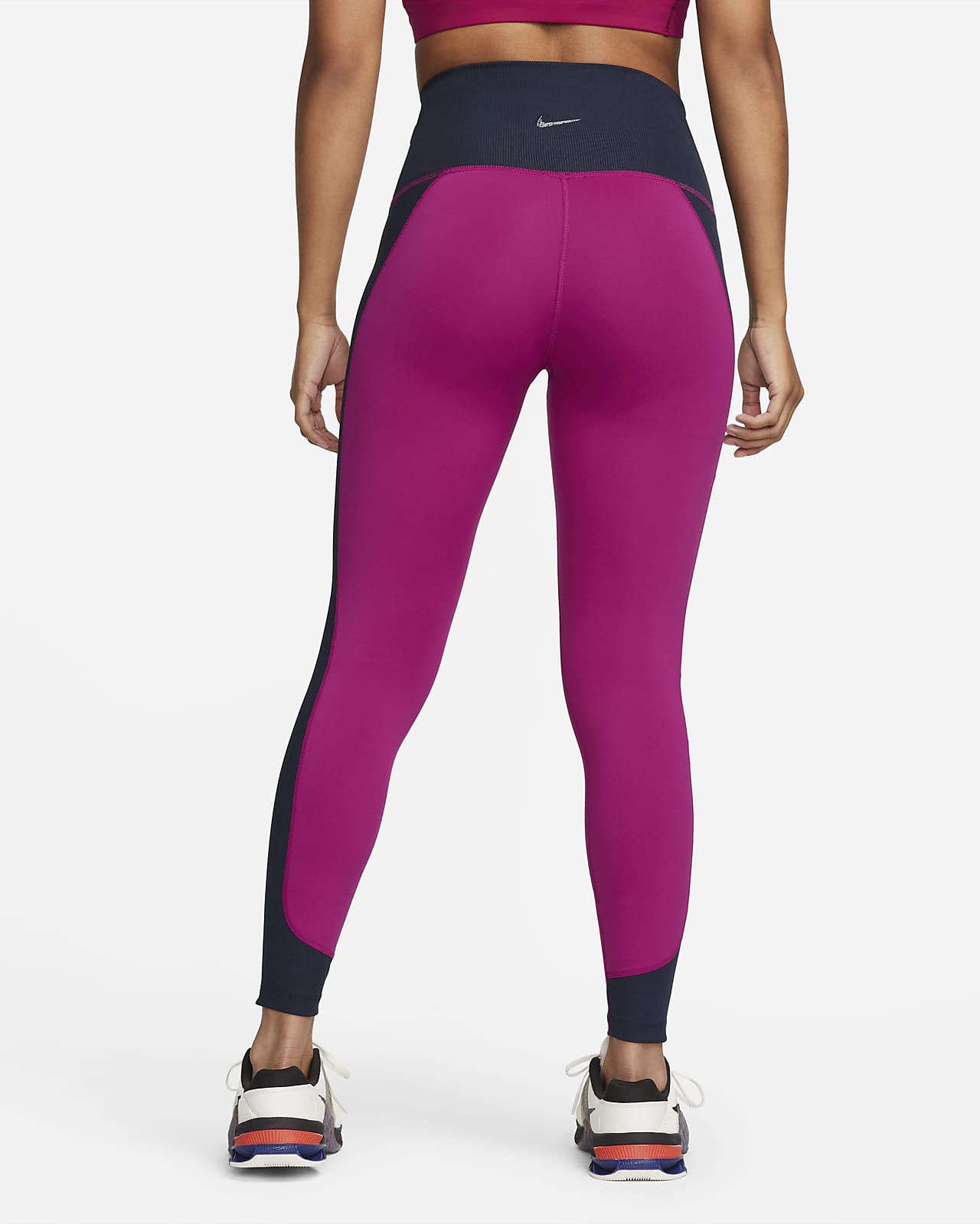 Nike Yoga Women's High-Waisted 7/8 Ribbed-Panel Leggings. Nike AE